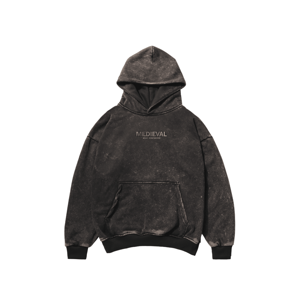 Acid Washed Black - Hoodie – MedievalMNL
